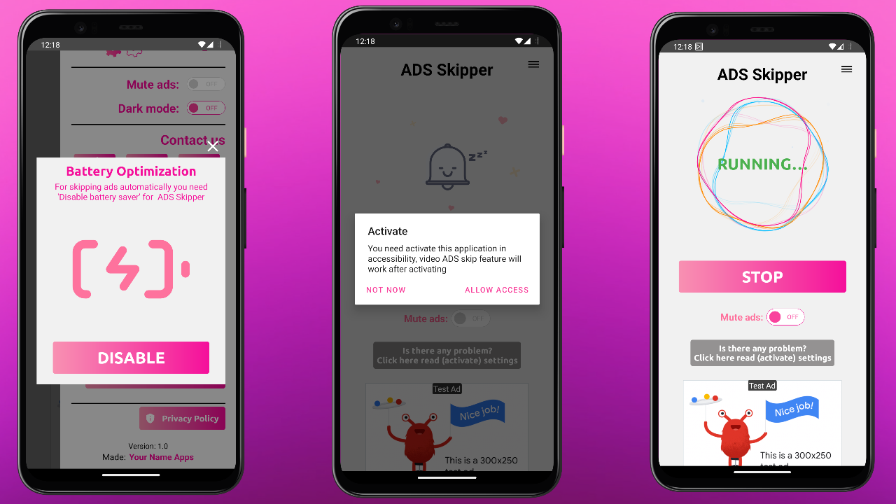 YouTube ADS Skipper and Mute - Admob Integrated Android app by ioplio