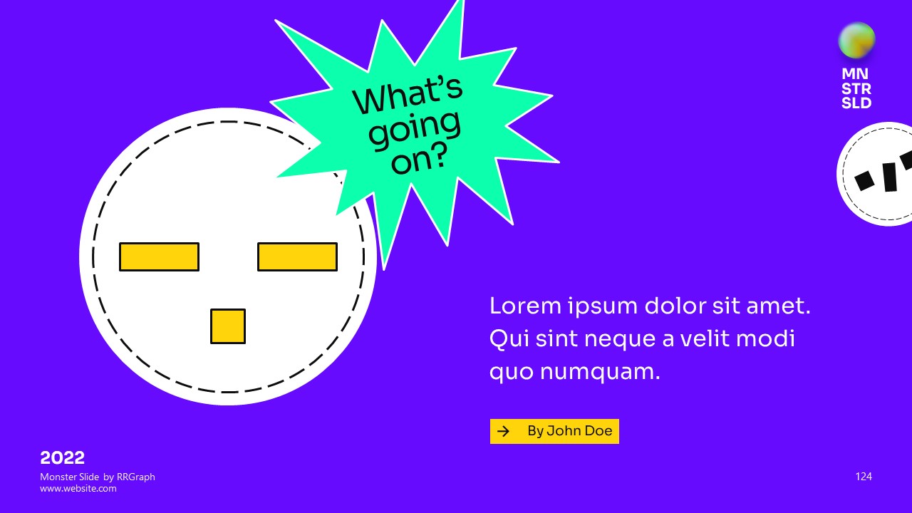 Monster Slides Premium PowerPoint Presentation Template by RRgraph