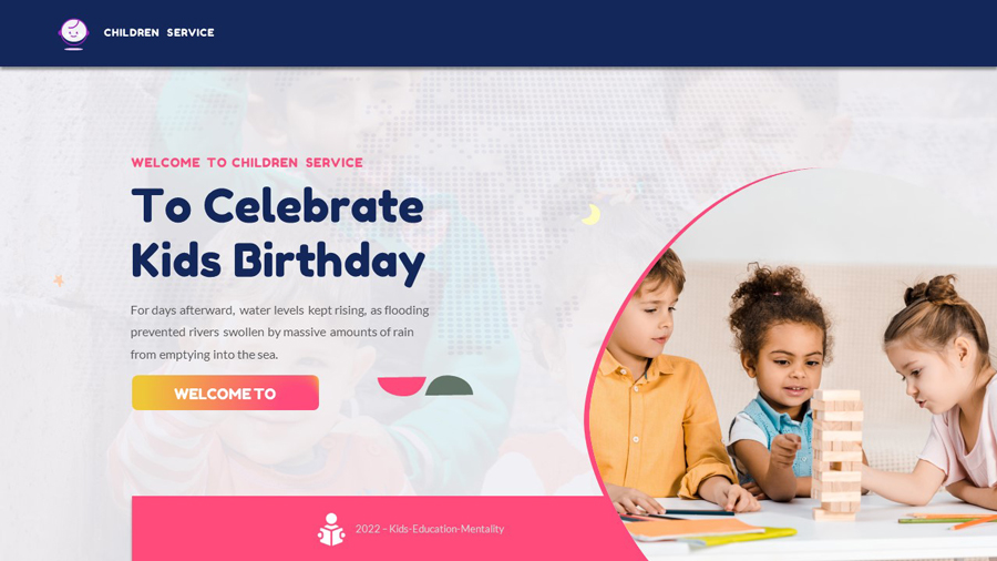 Kids Children Education Powerpoint Template, Presentation Templates