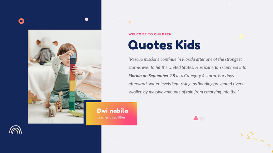 Kids Children Education Powerpoint Template, Presentation Templates
