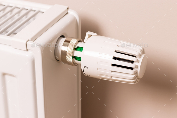 Control valve of home heating radiator. Temperature regulator Stock ...