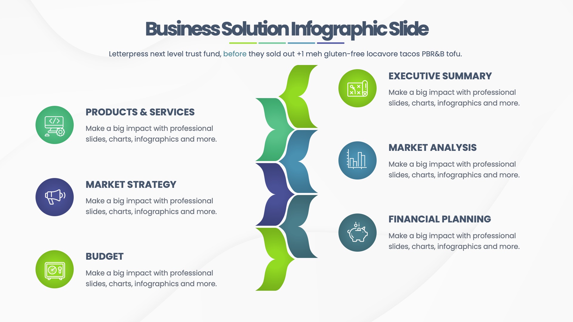 Business Solution - PowerPoint Infographics Slides, Presentation Templates
