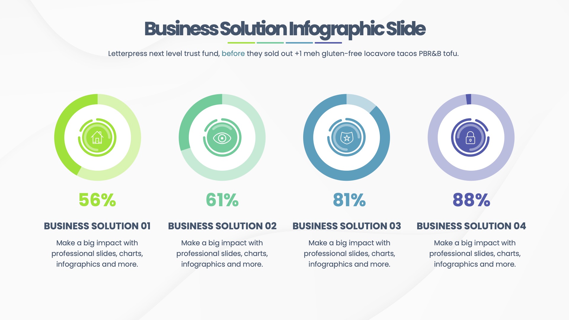 Business Solution - PowerPoint Infographics Slides, Presentation Templates