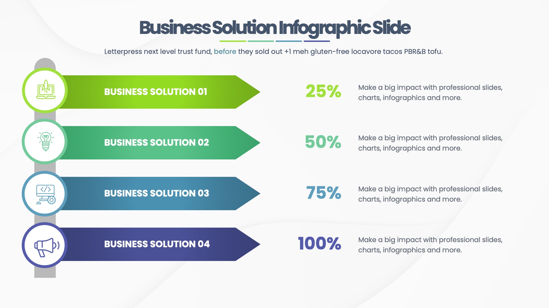 Business Solution - PowerPoint Infographics Slides, Presentation Templates
