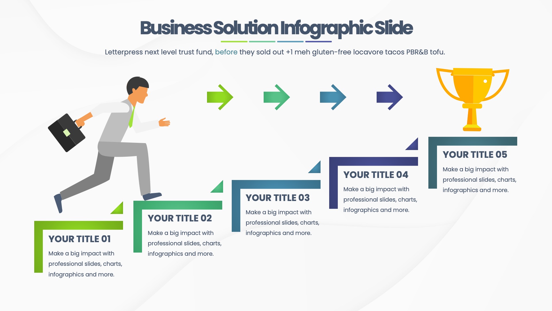 Business Solution - PowerPoint Infographics Slides, Presentation Templates