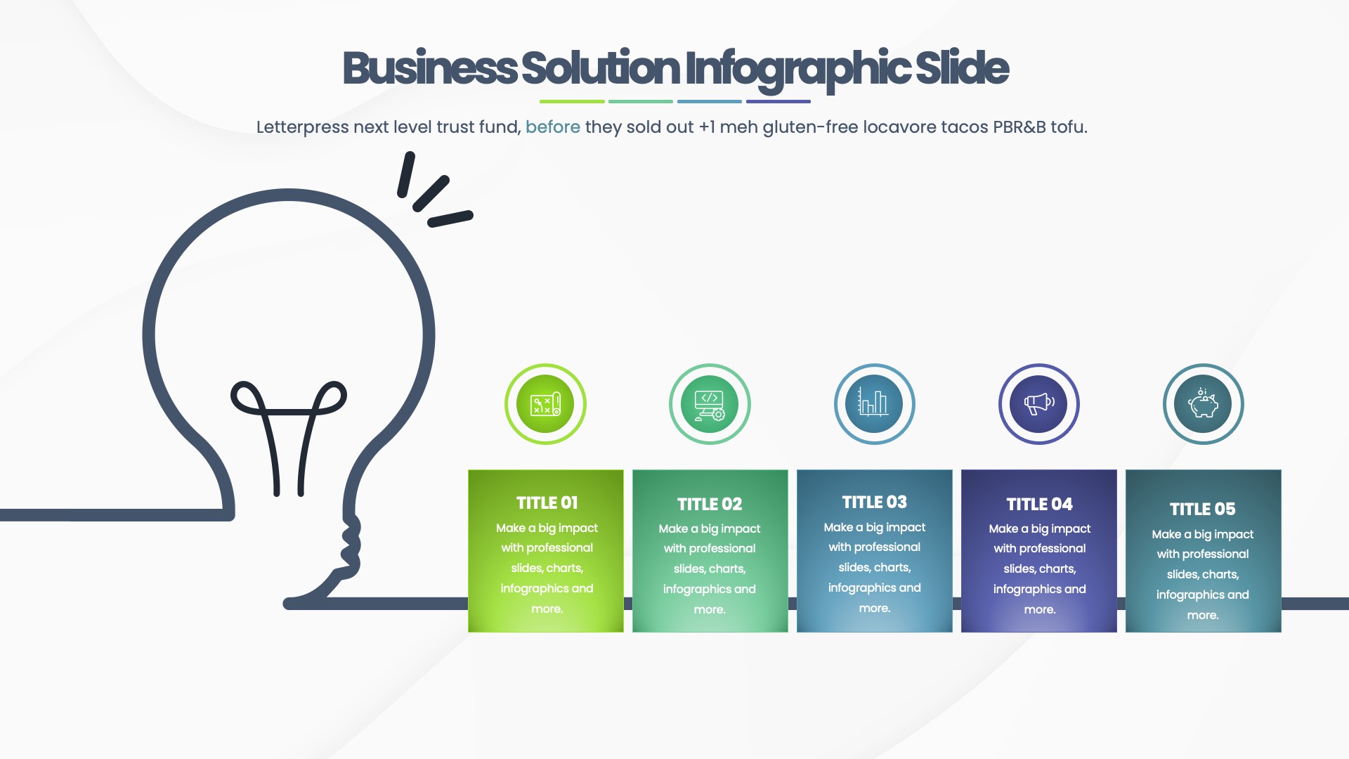 Business Solution - PowerPoint Infographics Slides, Presentation Templates
