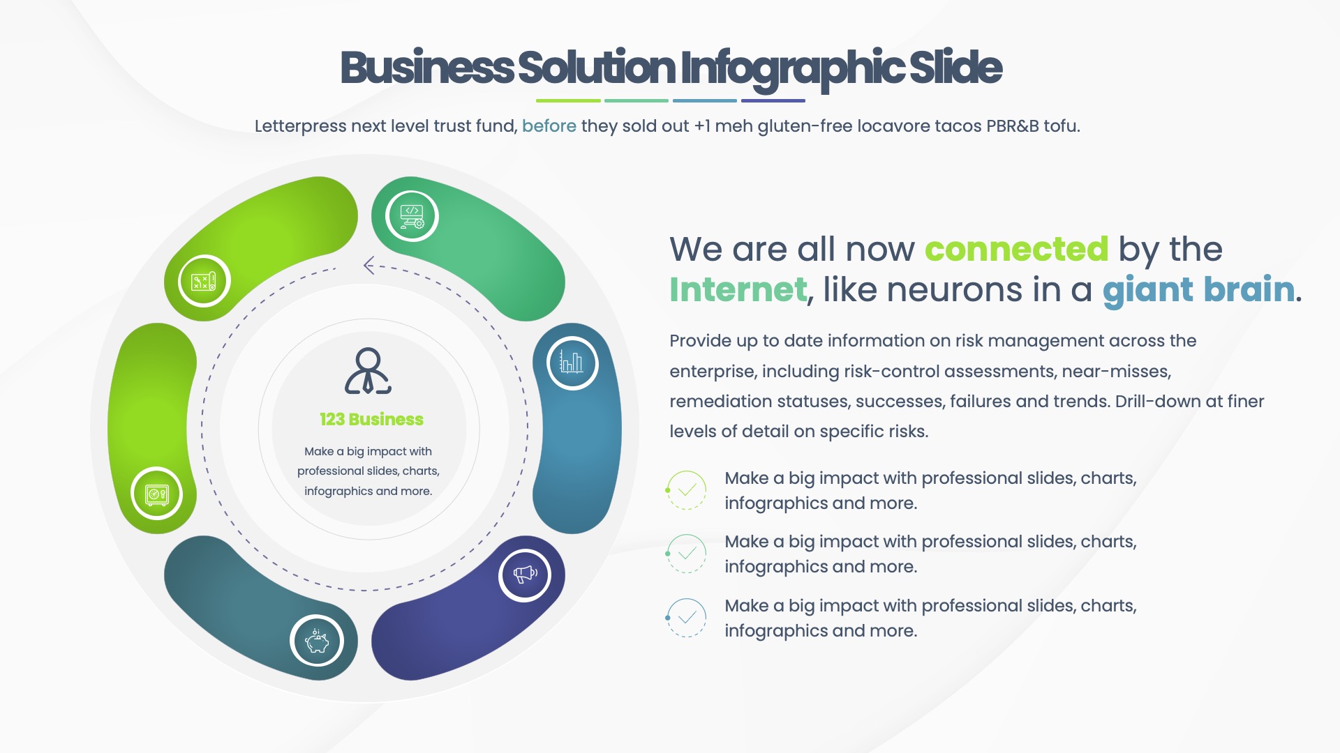 Business Solution - PowerPoint Infographics Slides, Presentation Templates
