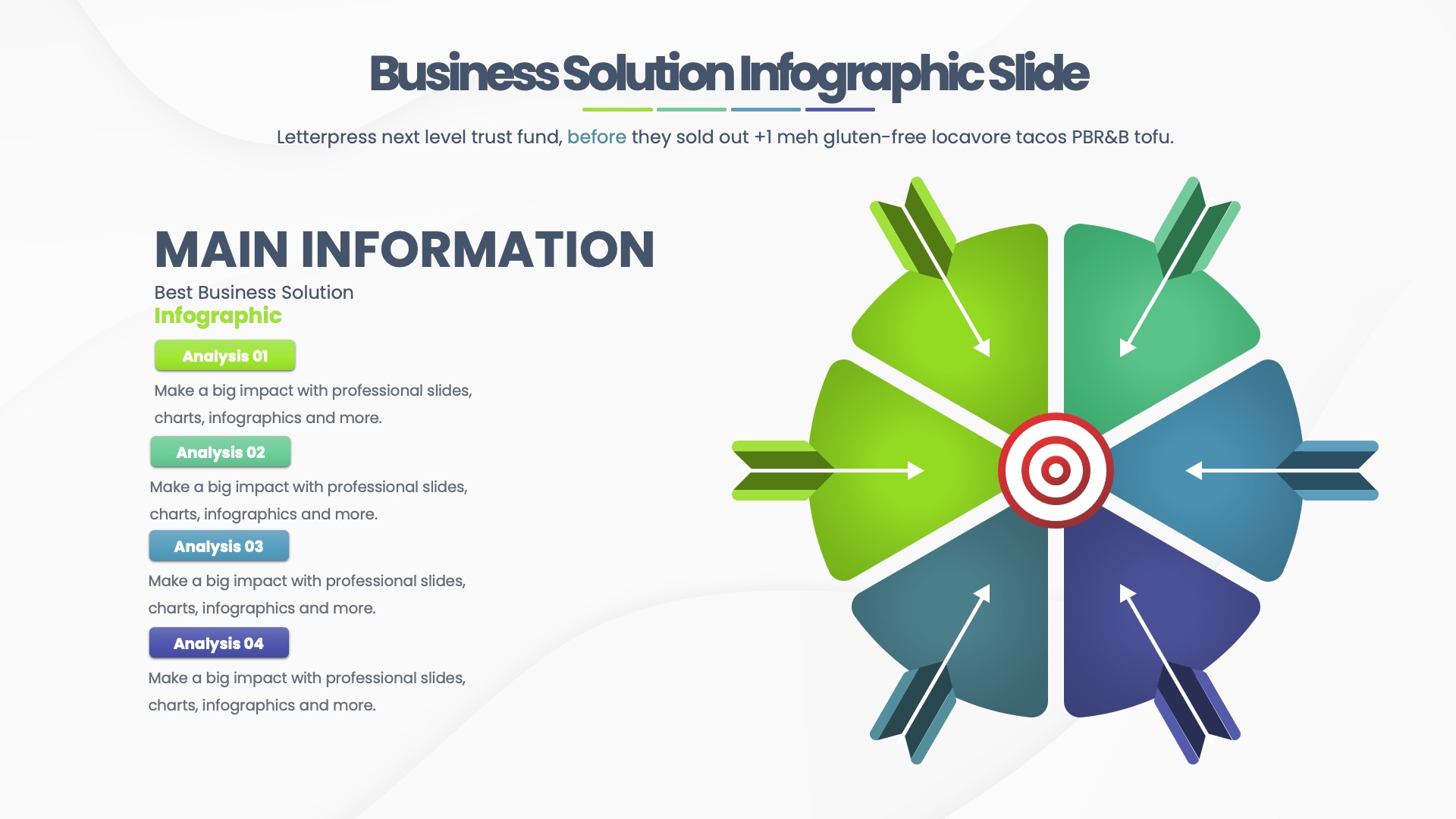 Business Solution - PowerPoint Infographics Slides, Presentation Templates