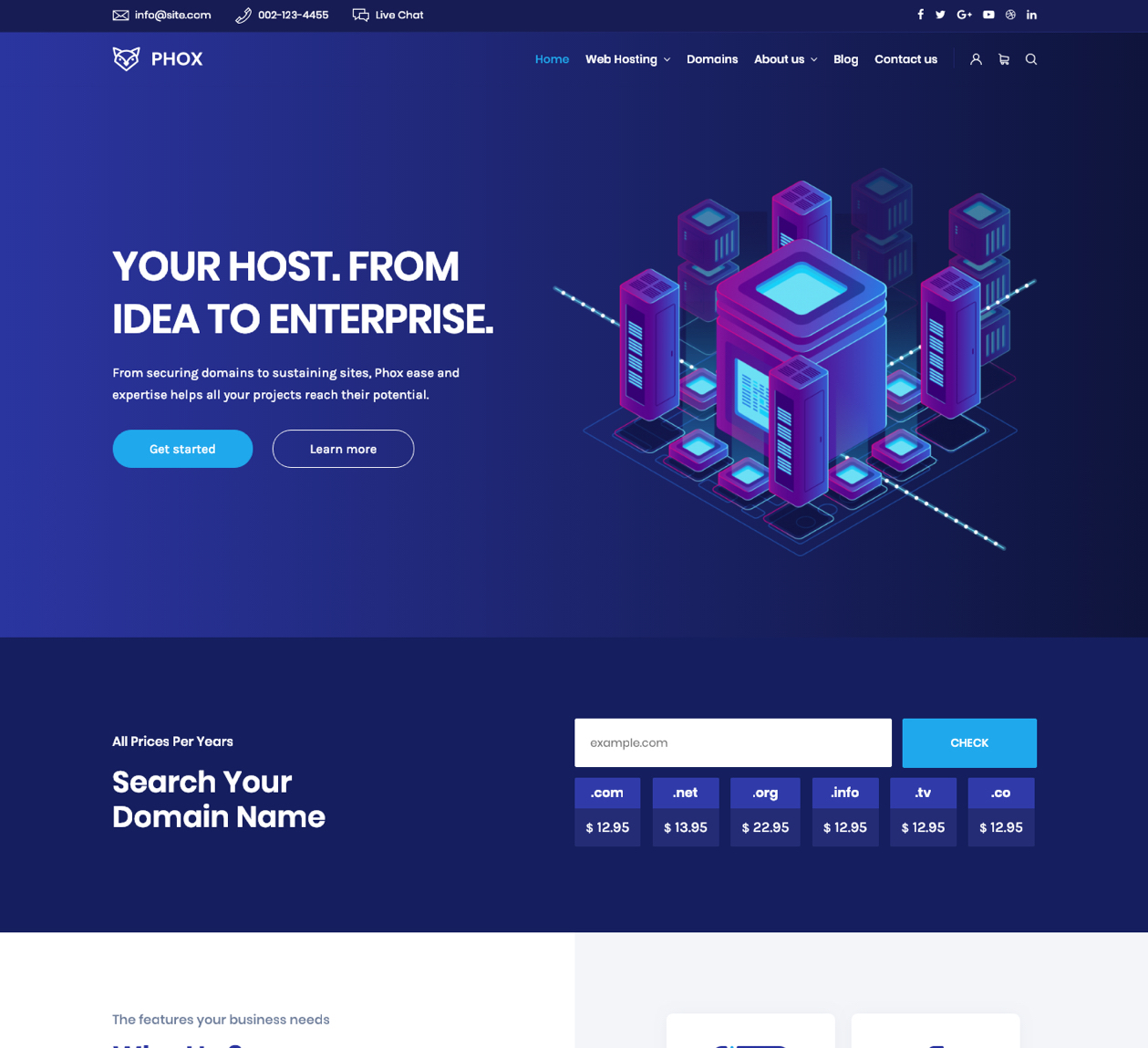 Phox - Hosting WordPress & WHMCS Theme by WHMCSdes | ThemeForest