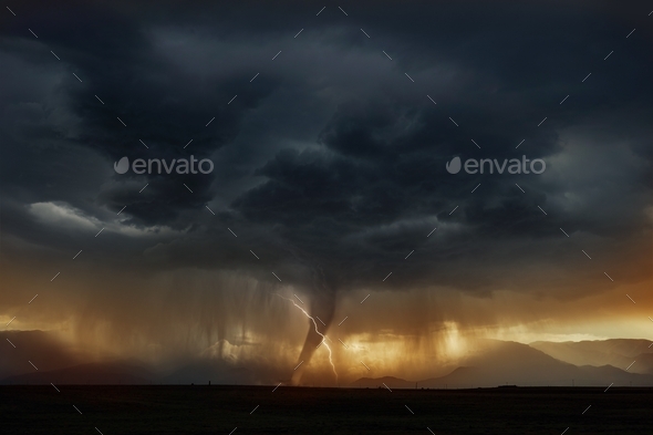 Tornado Super Cell Storm Stock Photo by duallogic | PhotoDune