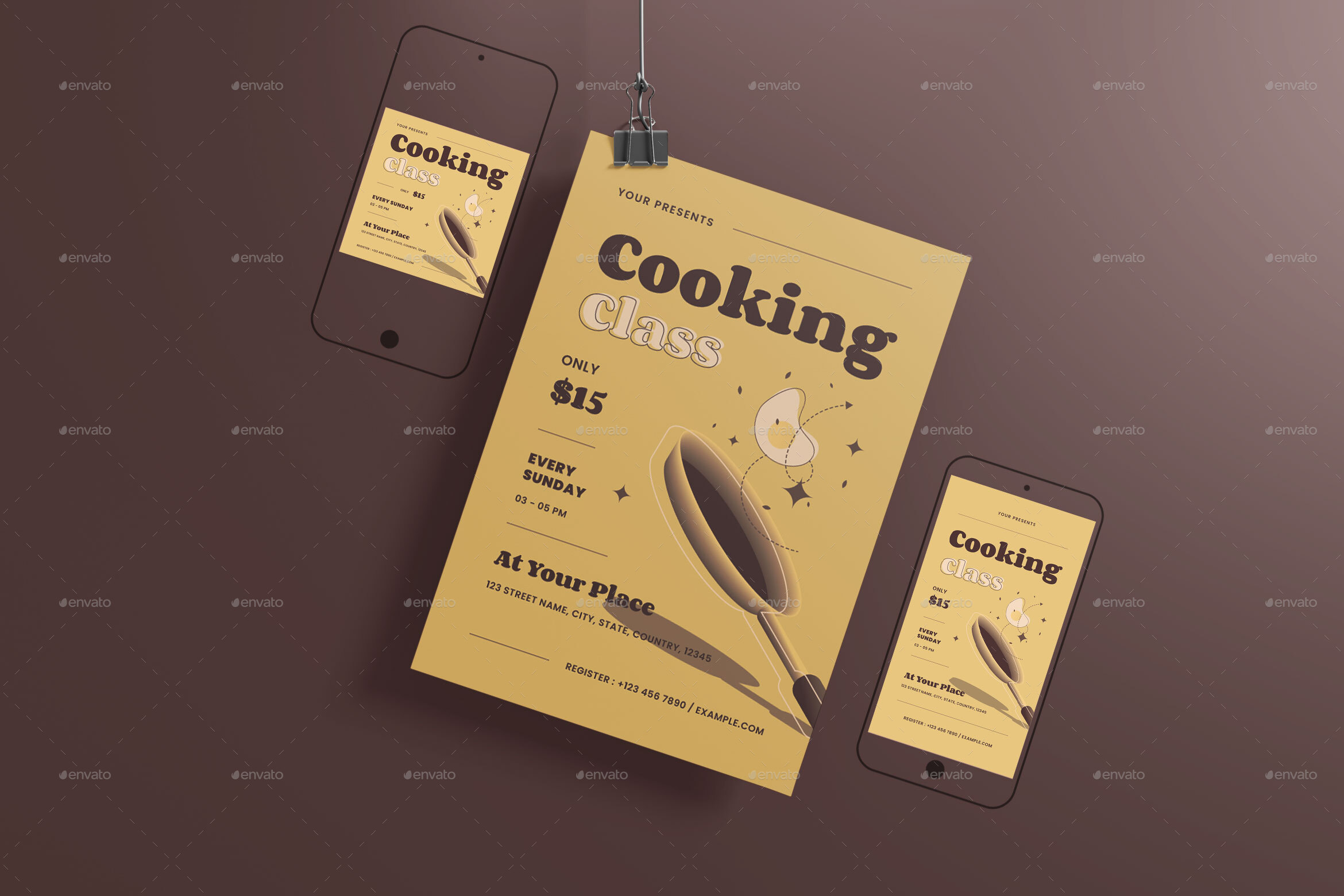 Cooking Class Flyer Set, Print Templates | GraphicRiver