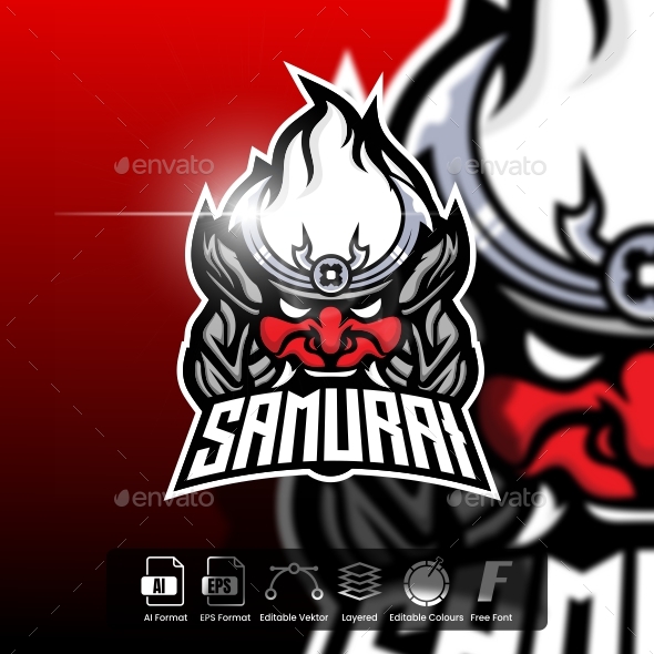 Samurai Esport Logo, Logo Templates | GraphicRiver