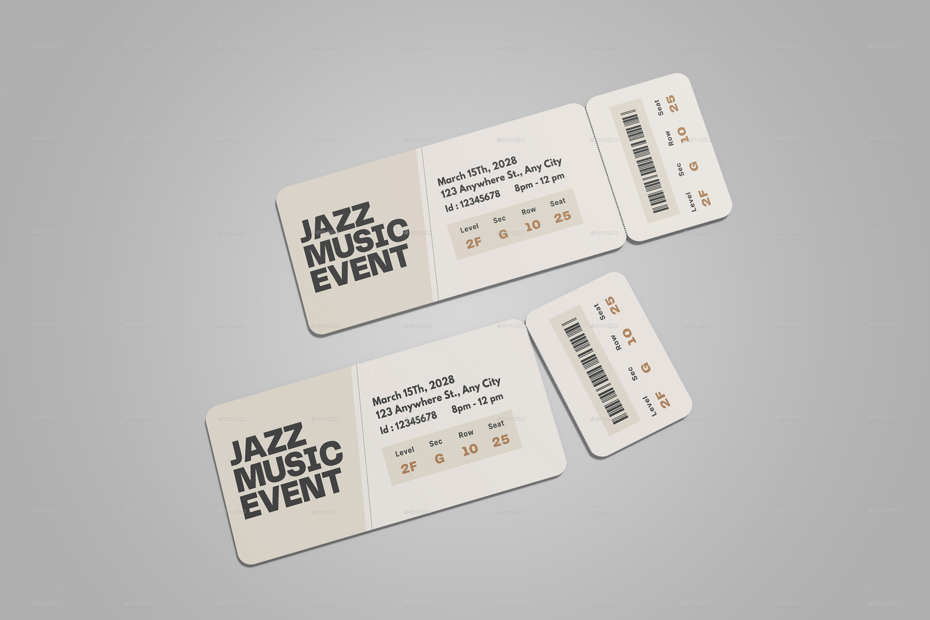 Event Ticket Mockup, Graphics | GraphicRiver