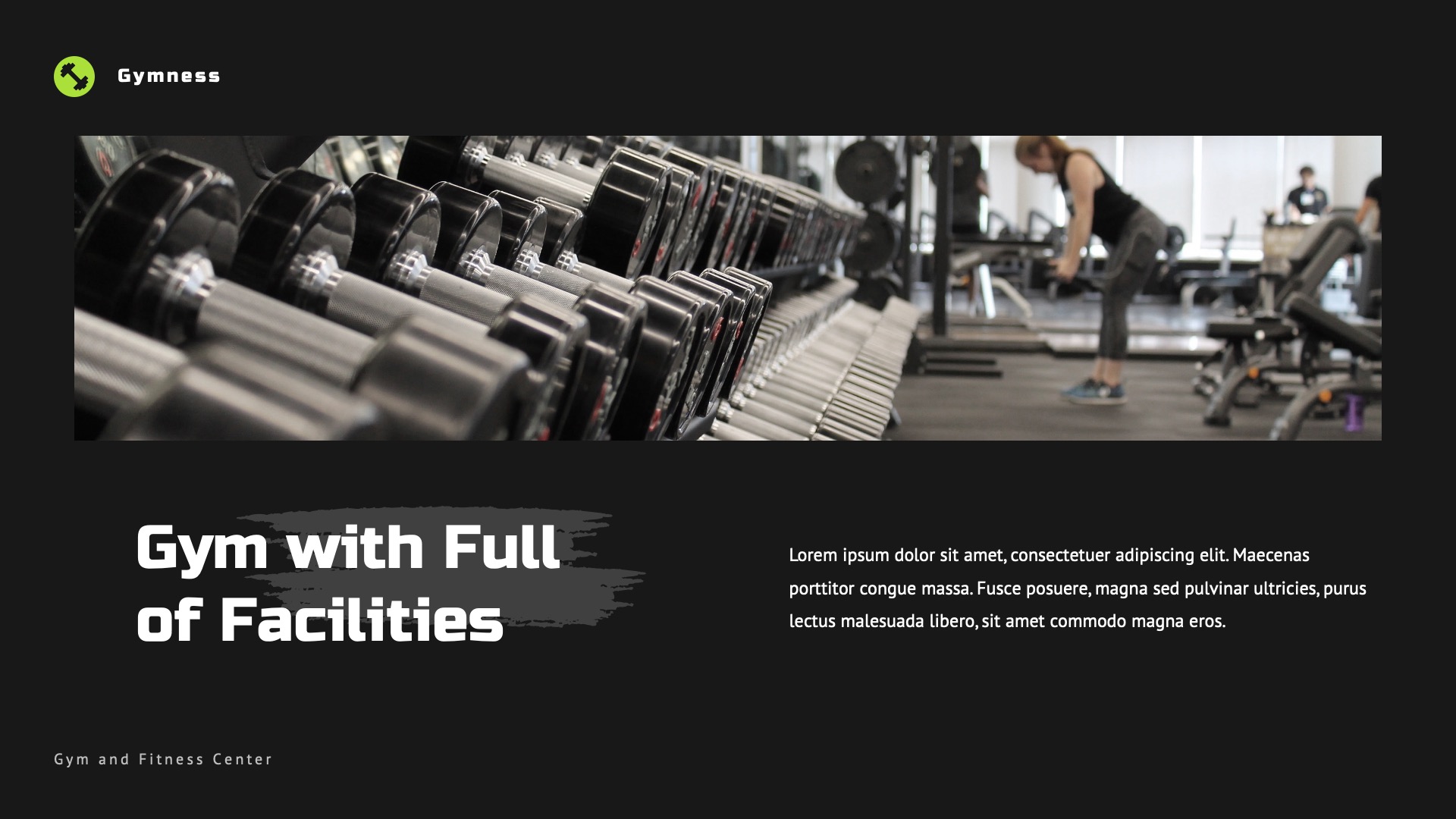 Gymness - Gym and Fitness Presentation PowerPoint, Presentation Templates
