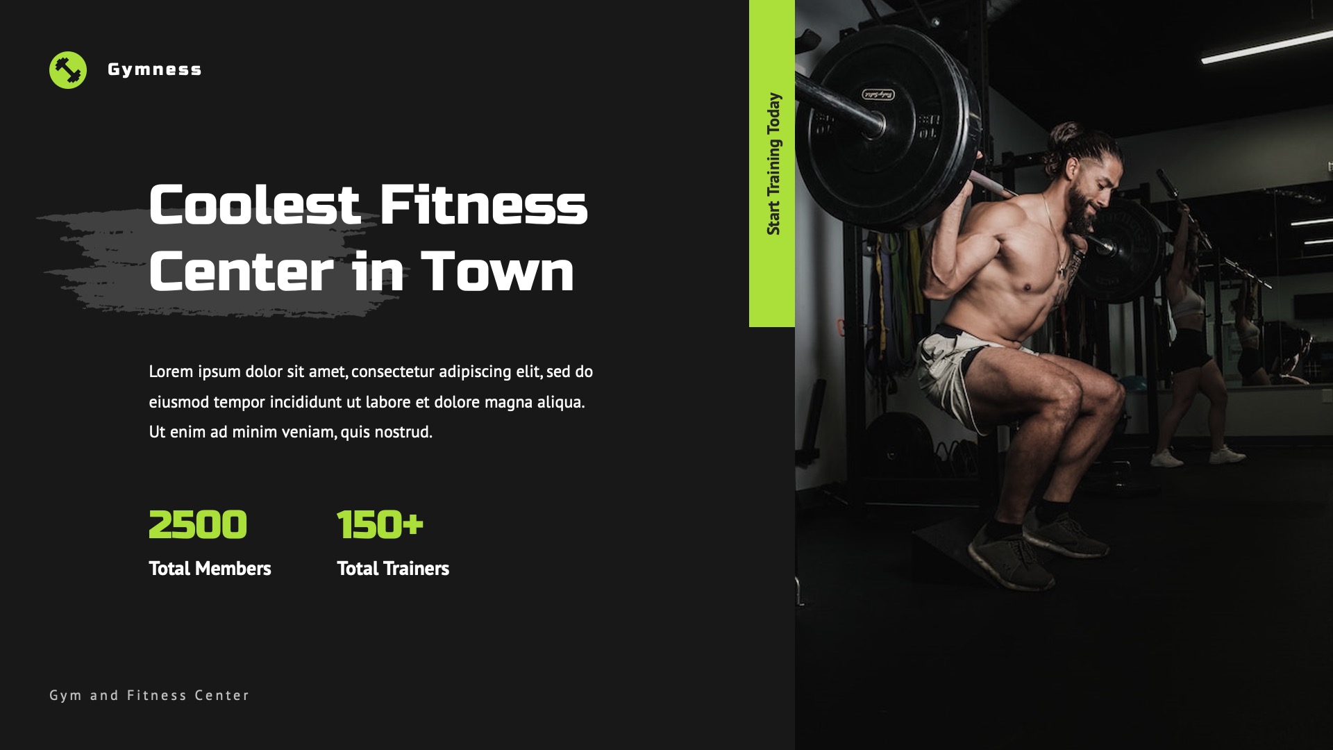 Gymness - Gym and Fitness Presentation PowerPoint, Presentation Templates
