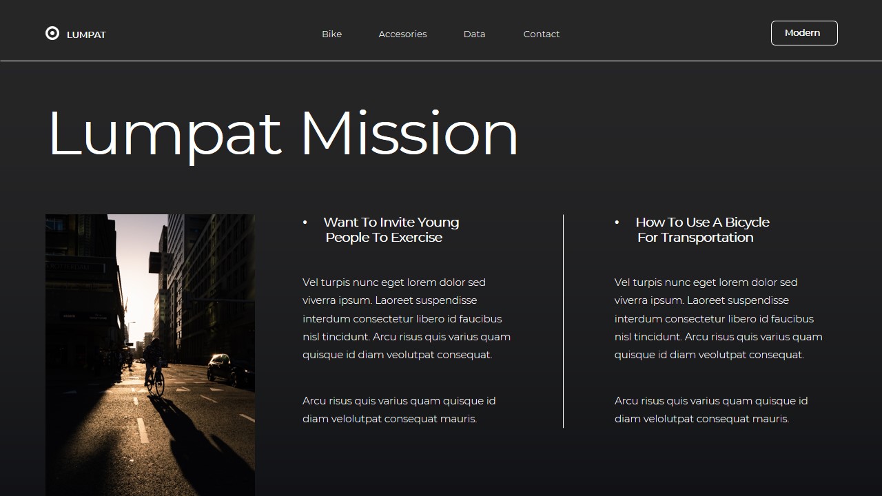 Lumpat - Creative Black Simple White Bycicle Product, Presentation ...