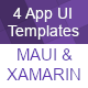 4 App UI Templates for MAUI and Xamarin Forms : E-Commerce, Blog, Food ...