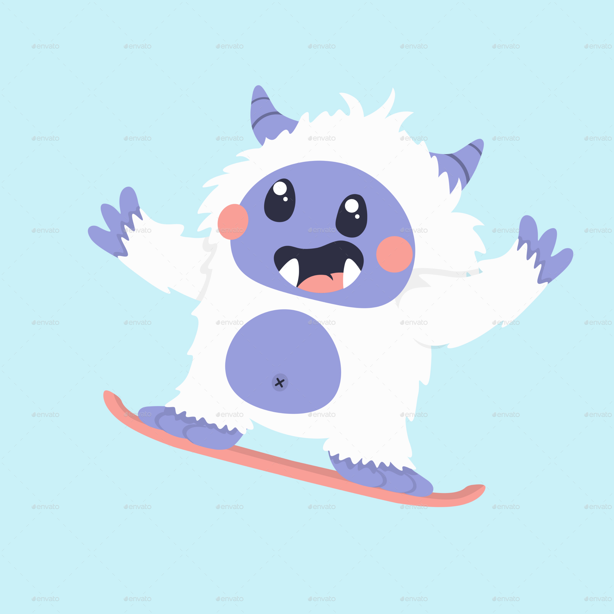 Yeti in Winter Character Illustrations, Graphics | GraphicRiver