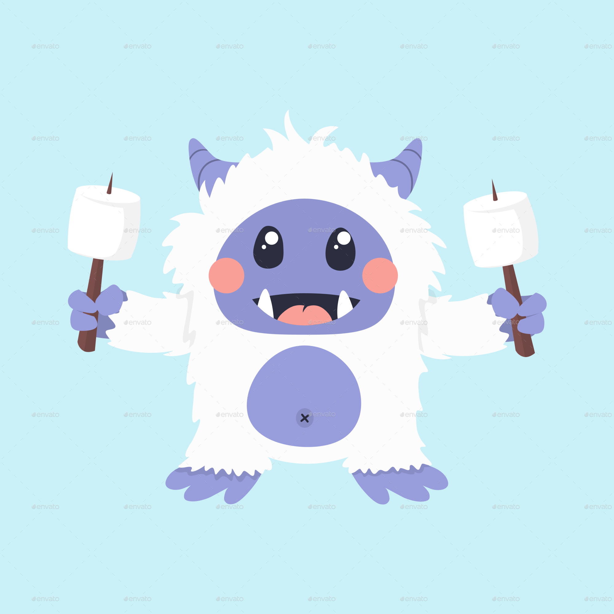 Yeti in Winter Character Illustrations, Graphics | GraphicRiver