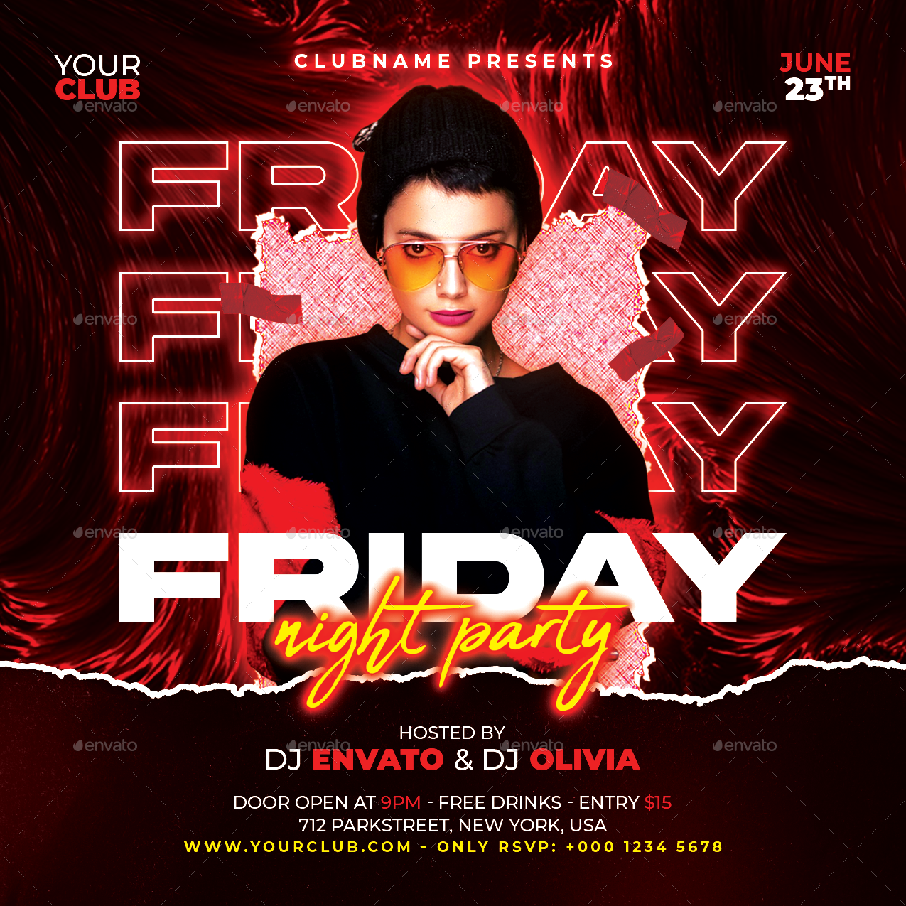 Night Party Flyer Bundle by nurnobigfx46 | GraphicRiver