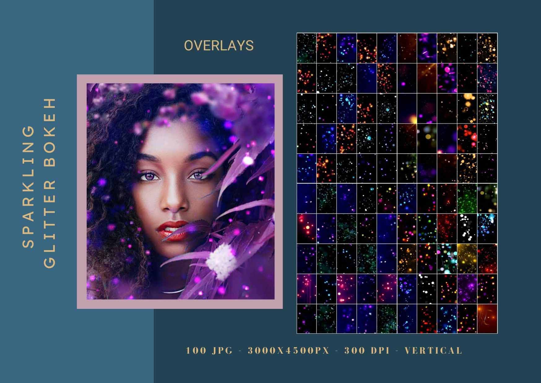 200 Sparkling Glitter Bokeh Overlays, Add-ons | GraphicRiver