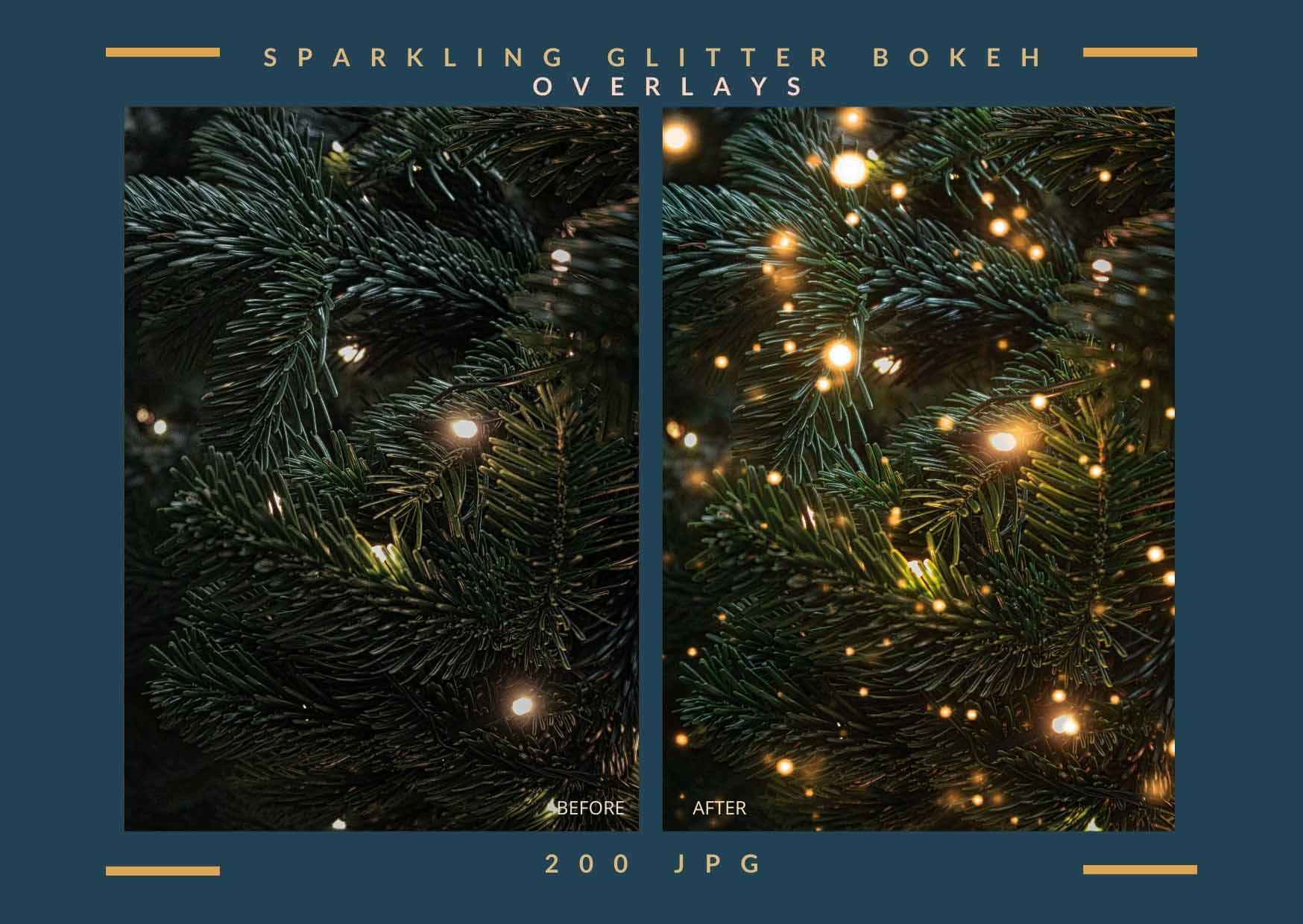 200 Sparkling Glitter Bokeh Overlays, Add-ons | GraphicRiver