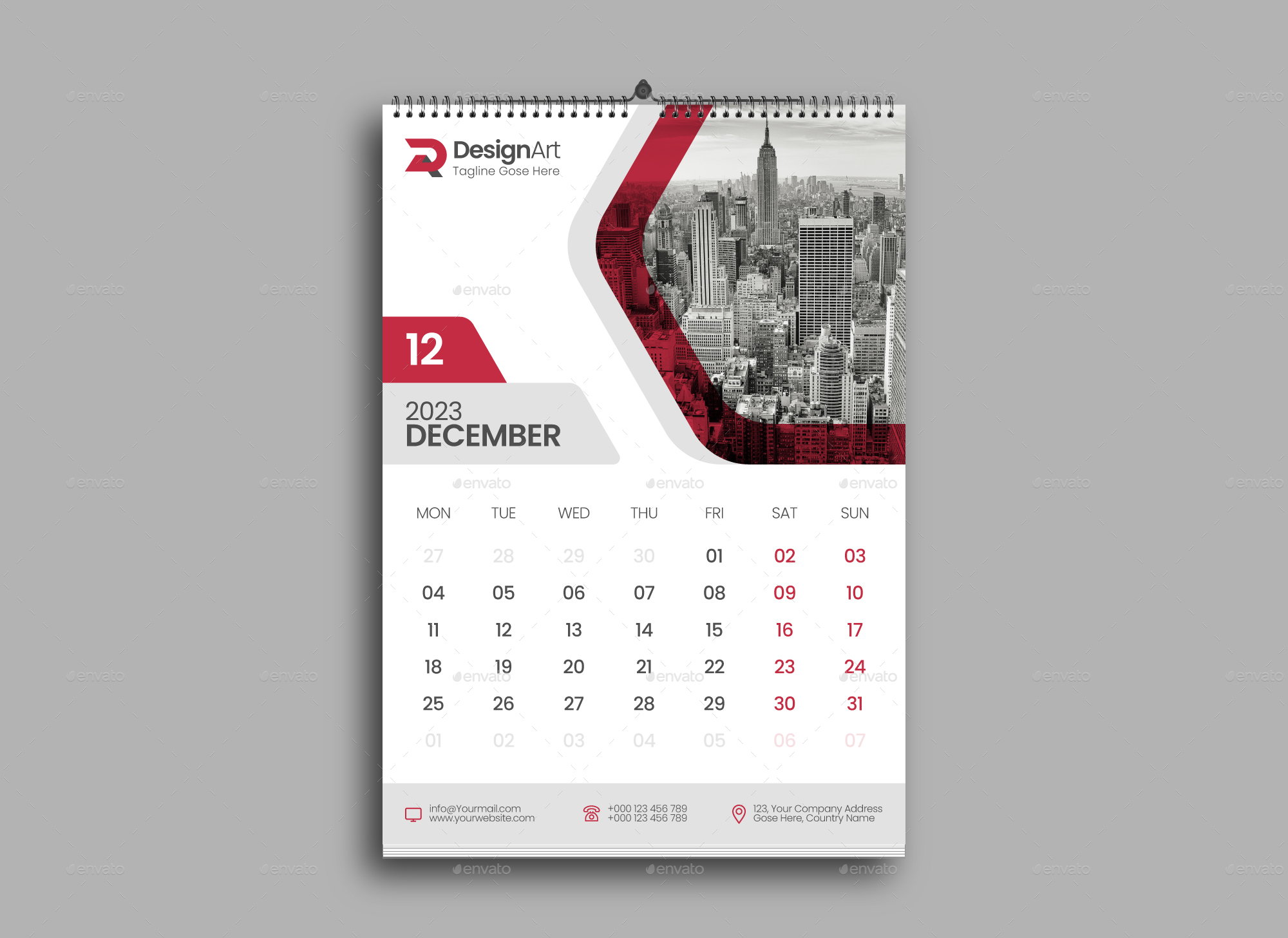 Wall Calendar 2023, Print Templates | GraphicRiver