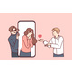 People Talk Online on Dangerous Dating App on Cell, Vectors | GraphicRiver