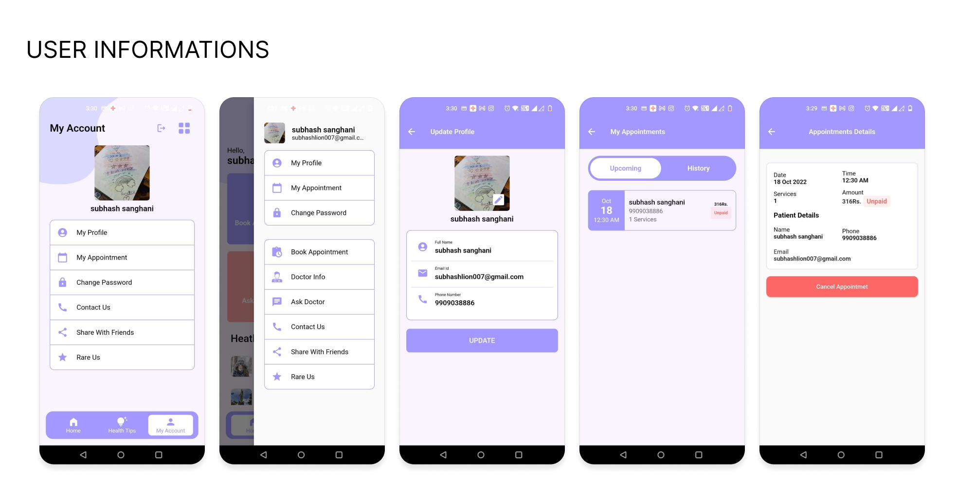 Personal Clinic App for Doctor, Complete Flutter app for doctor ...