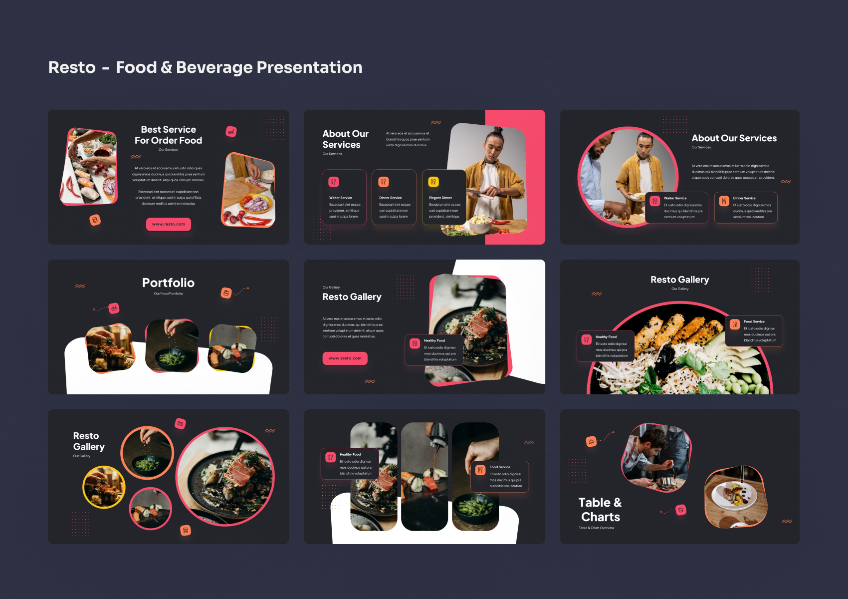 Resto - Restaurant PowerPoint Presentation, Presentation Templates