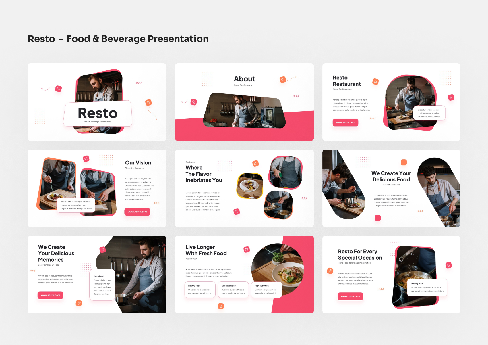 Resto - Restaurant PowerPoint Presentation, Presentation Templates