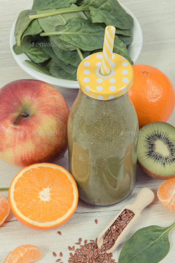 Healthy smoothie from fruits and vegetables as source vitamins and ...