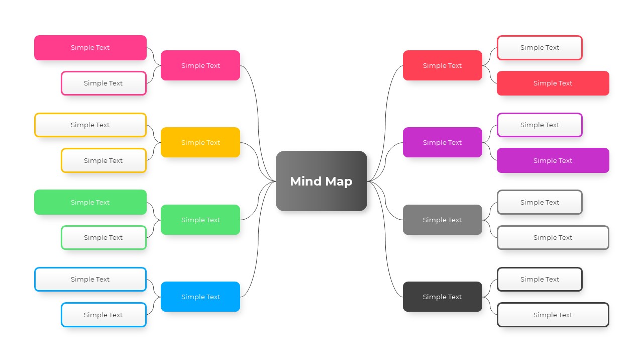 Mind Map PowerPoint Template Diagrams Designs, Presentation Templates