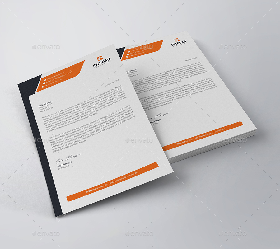 Modern Letterhead, Print Templates | GraphicRiver