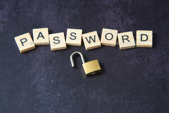 Internet Network Security Concept. Cyber security. Password Stock Photo ...