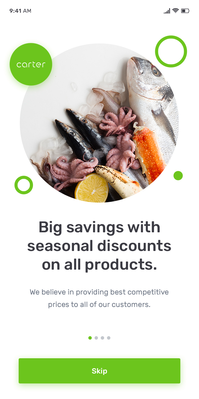 Carter — Grocery React Native App Template by GfxPartner | CodeCanyon