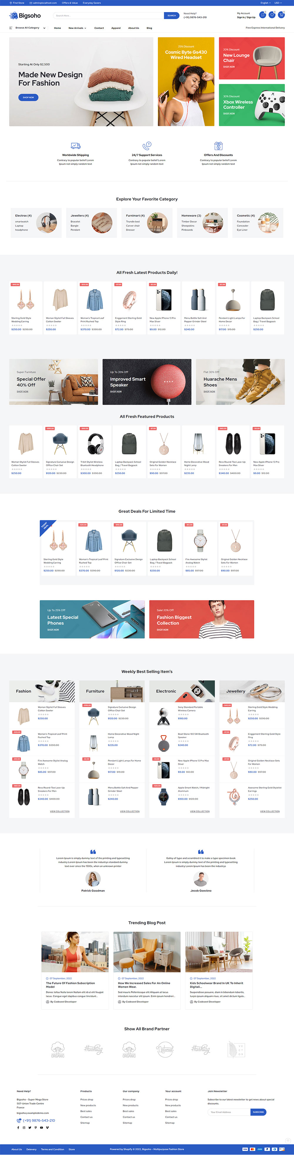 Bigsoho - Multipurpose Sectioned Shopify 2.0 Responsive Theme by codezeel