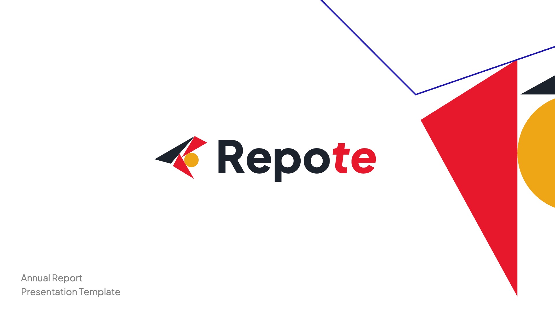 Repote - Annual Report Powerpoint Template, Presentation Templates