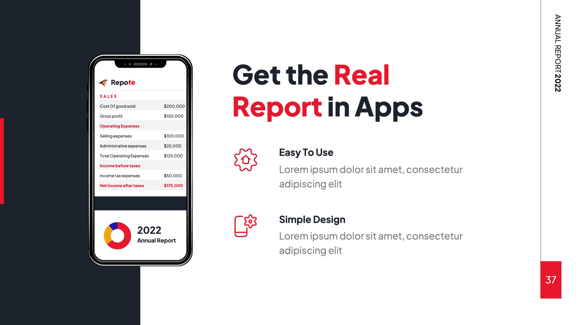 Repote - Annual Report Powerpoint Template, Presentation Templates