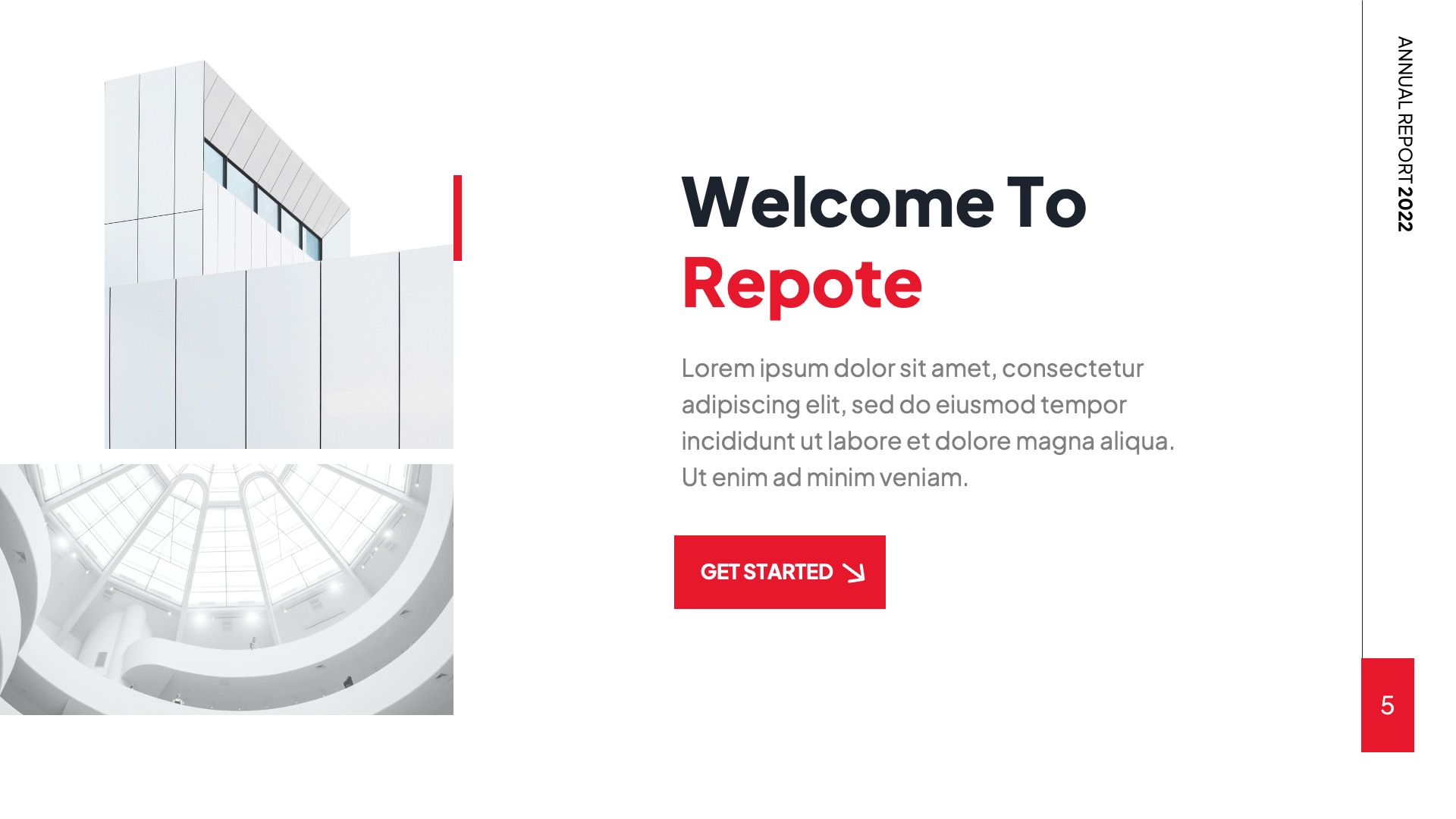 Repote - Annual Report Powerpoint Template, Presentation Templates