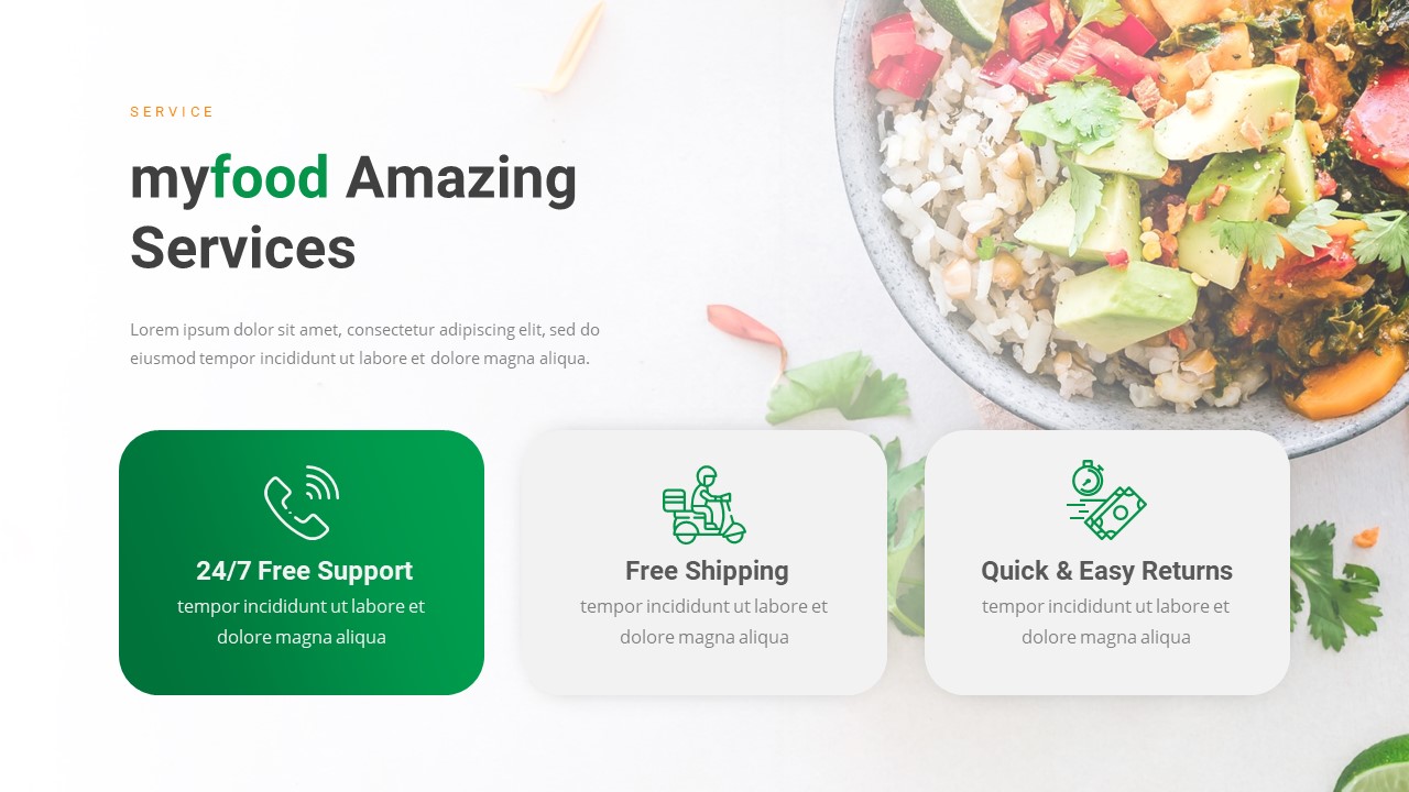 Myfood - Healthy Food Presentation PowerPoint Template, Presentation ...