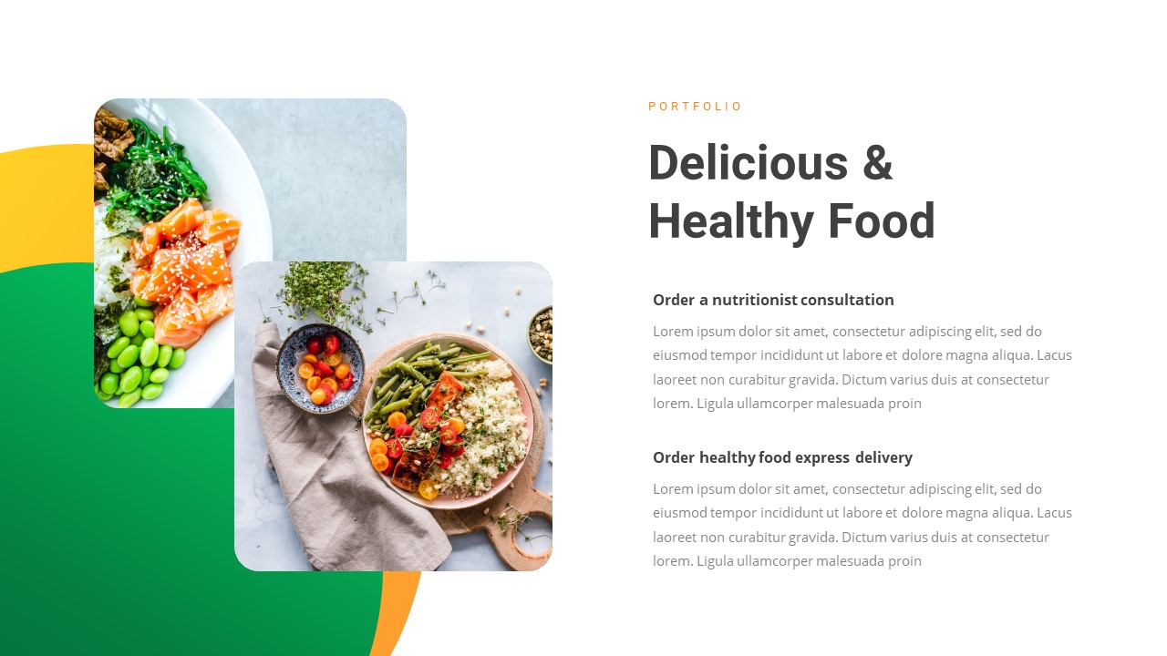 Myfood - Healthy Food Presentation PowerPoint Template, Presentation ...