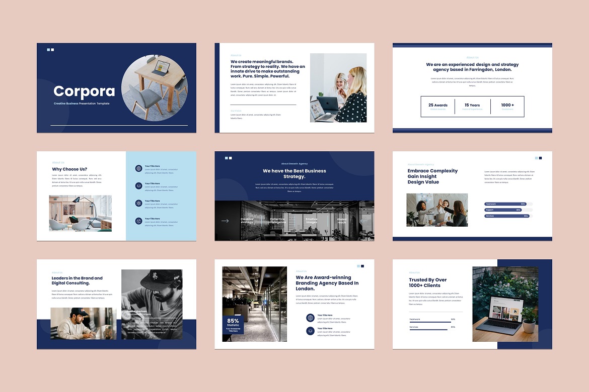 Creative & Modern Business PowerPoint Template, Presentation Templates