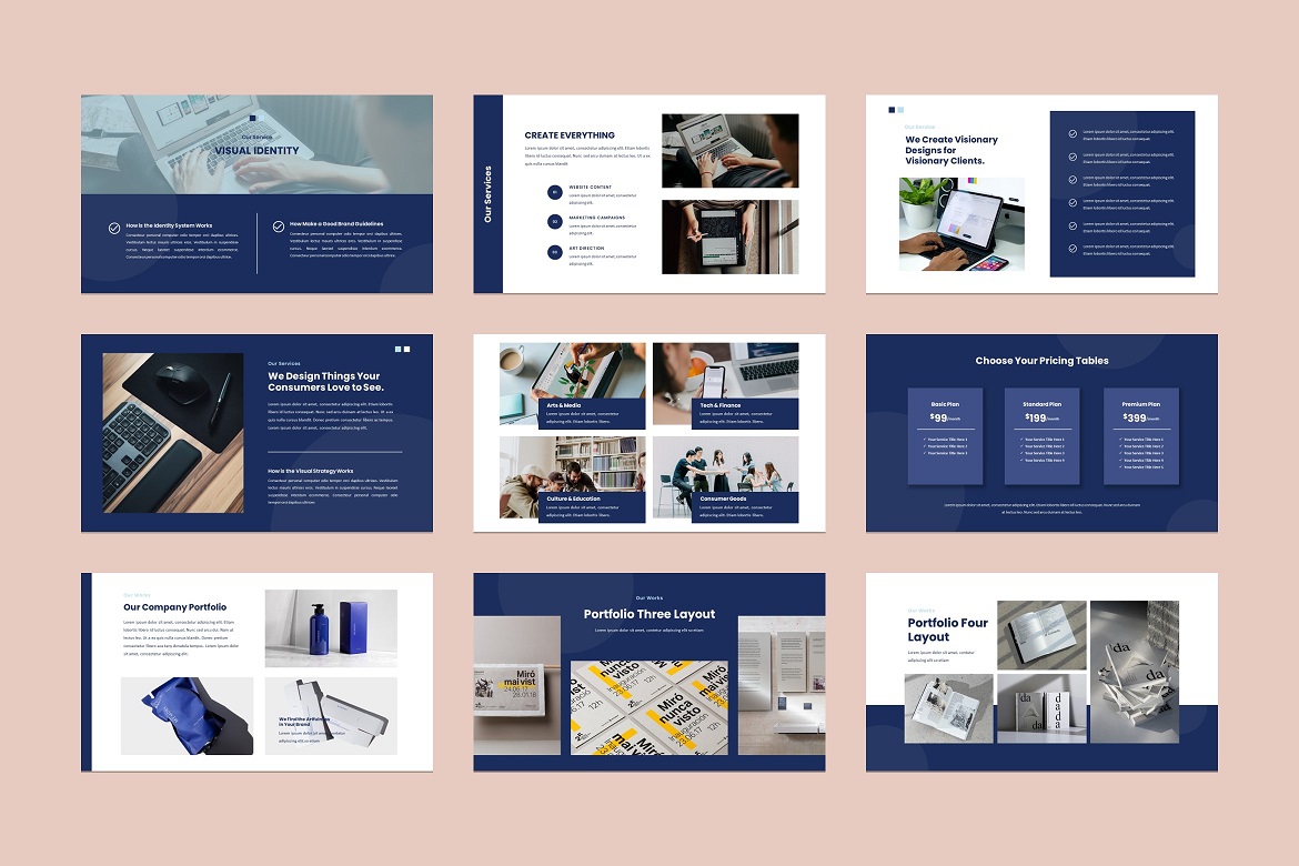 Creative & Modern Business PowerPoint Template, Presentation Templates