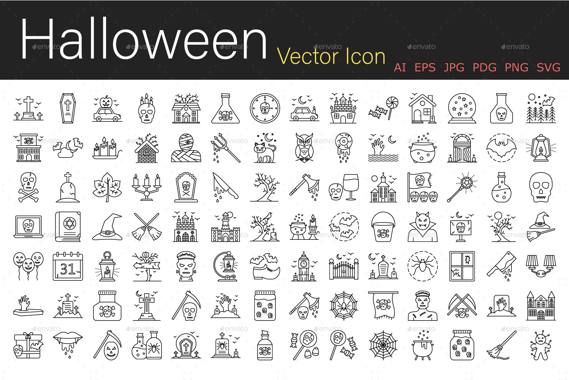 Halloween Vector icon | AI, SVG, EPS by icoons | GraphicRiver