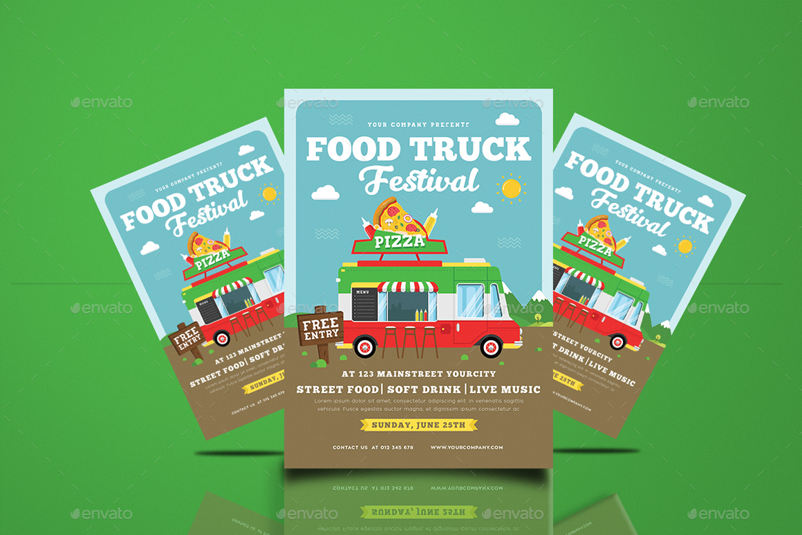 Food Truck Festival Flyer, Print Templates | GraphicRiver