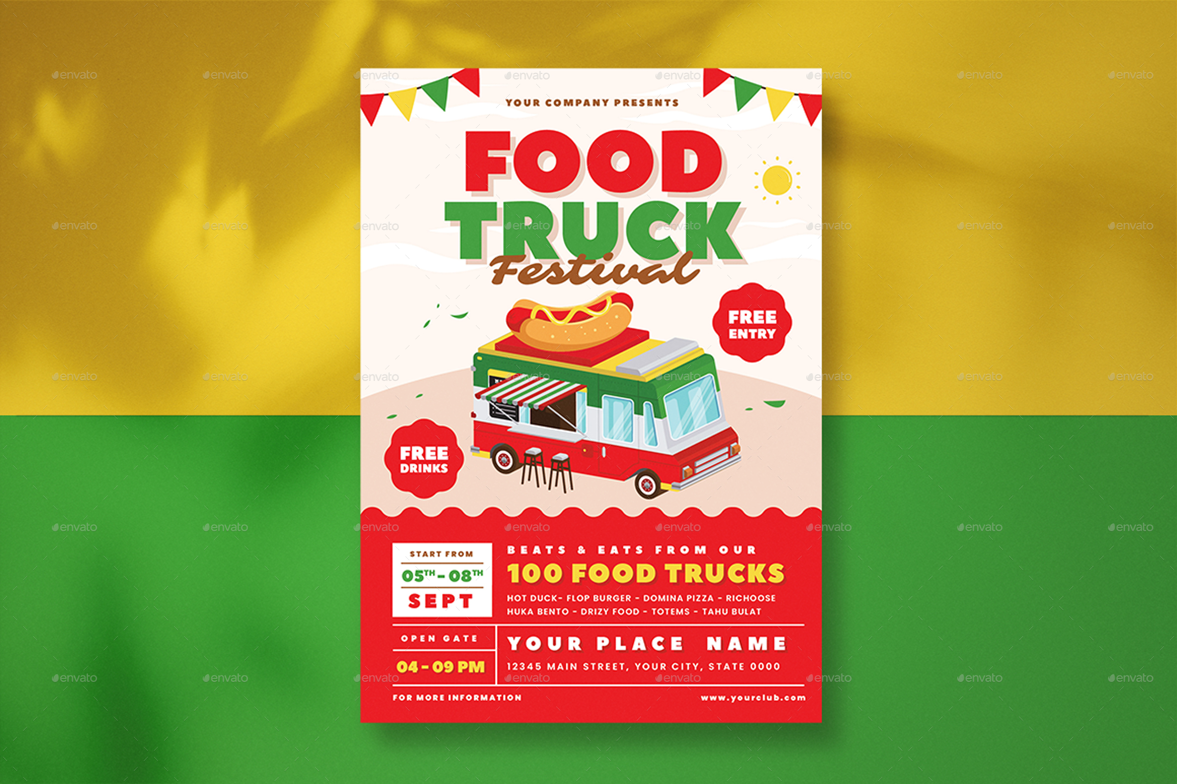 Food Truck Festival Flyer, Print Templates | GraphicRiver