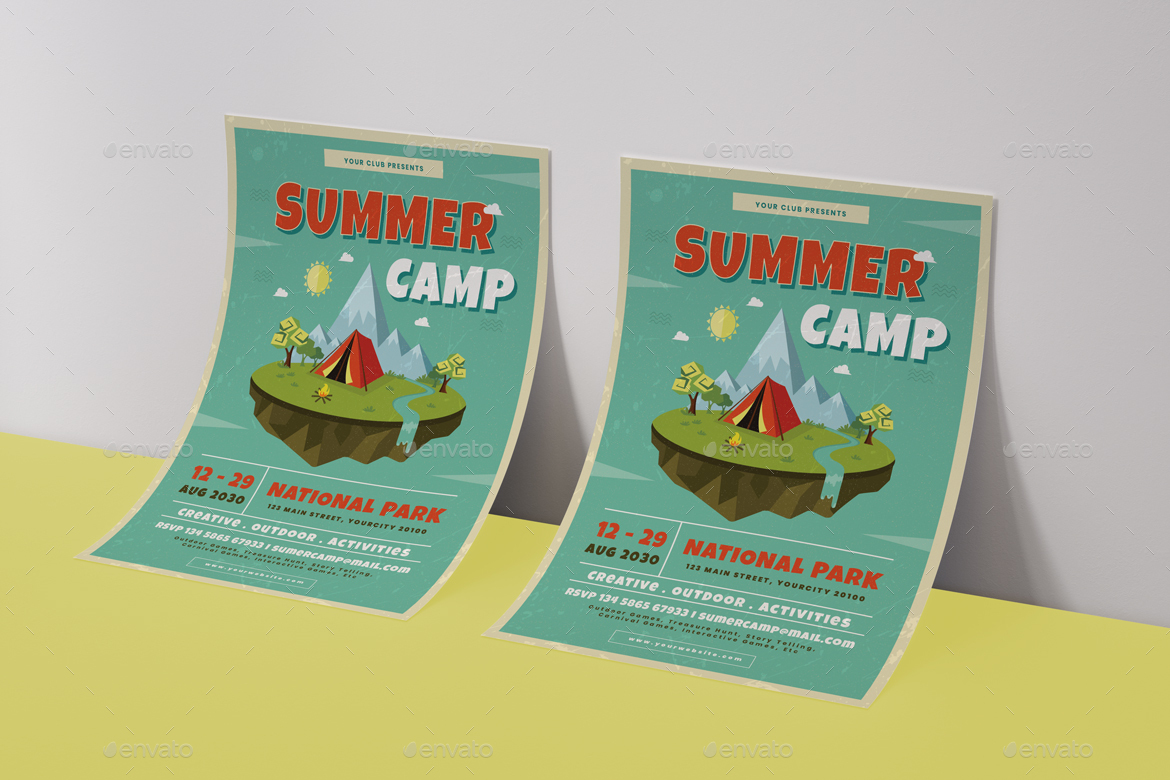 Summer Camp Flyer, Print Templates | GraphicRiver