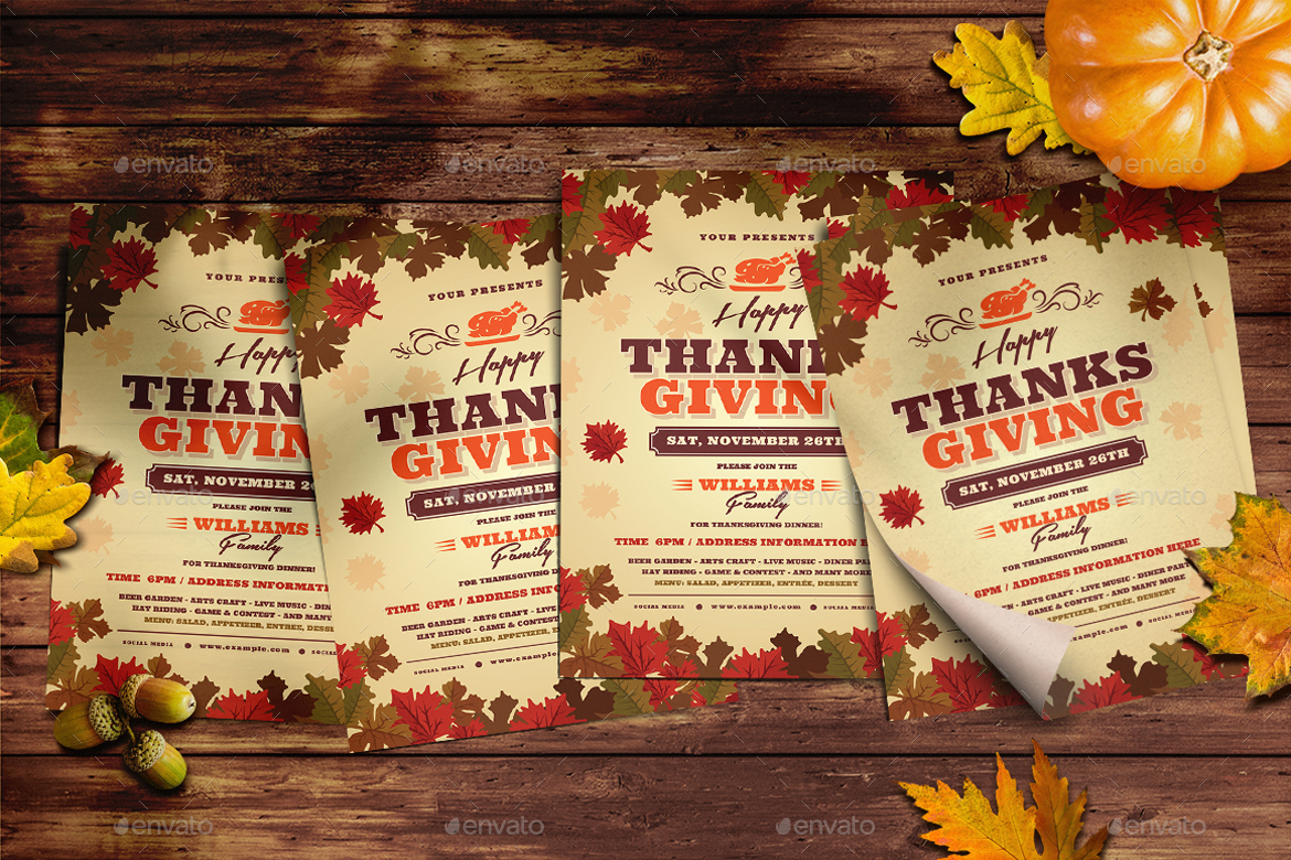 Thanksgiving Flyer, Print Templates | GraphicRiver