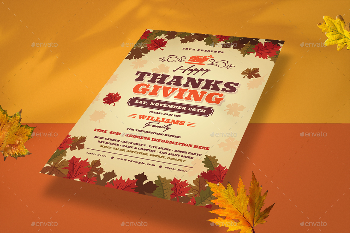 Thanksgiving Flyer, Print Templates | GraphicRiver